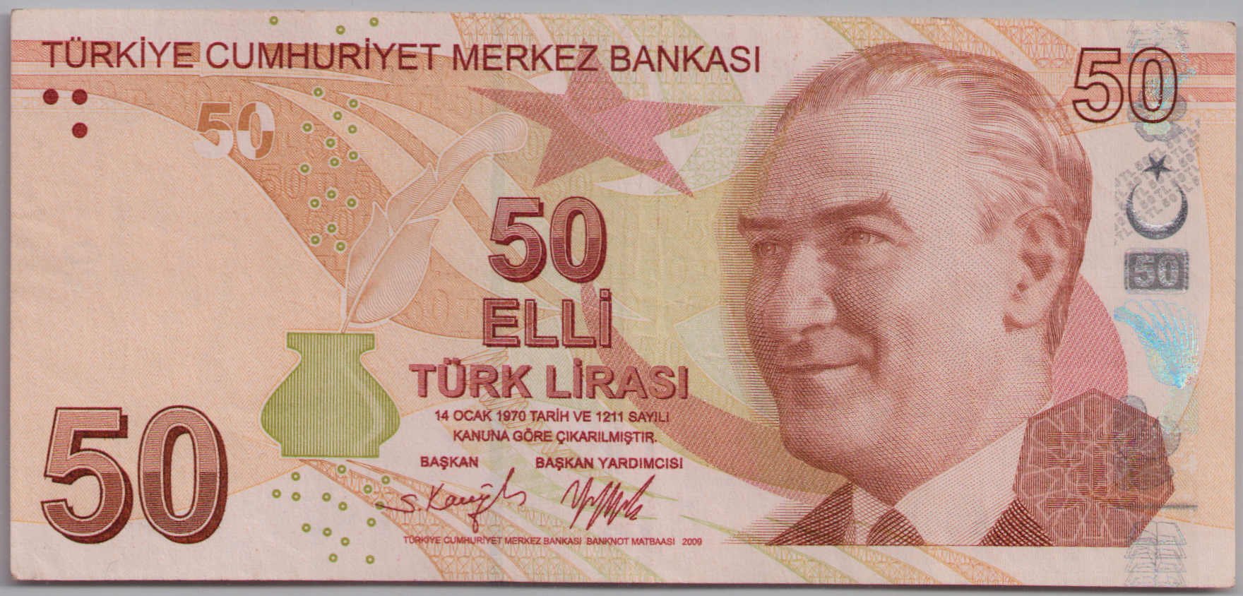 9.Emission 5.Issue 50 Lira [E002] > Turkish Banknotes > Koleksiyon.Org
